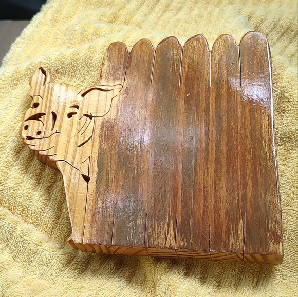 Wall Decor | New Handmade Wooden Pig Fence Hanger | Poshmark